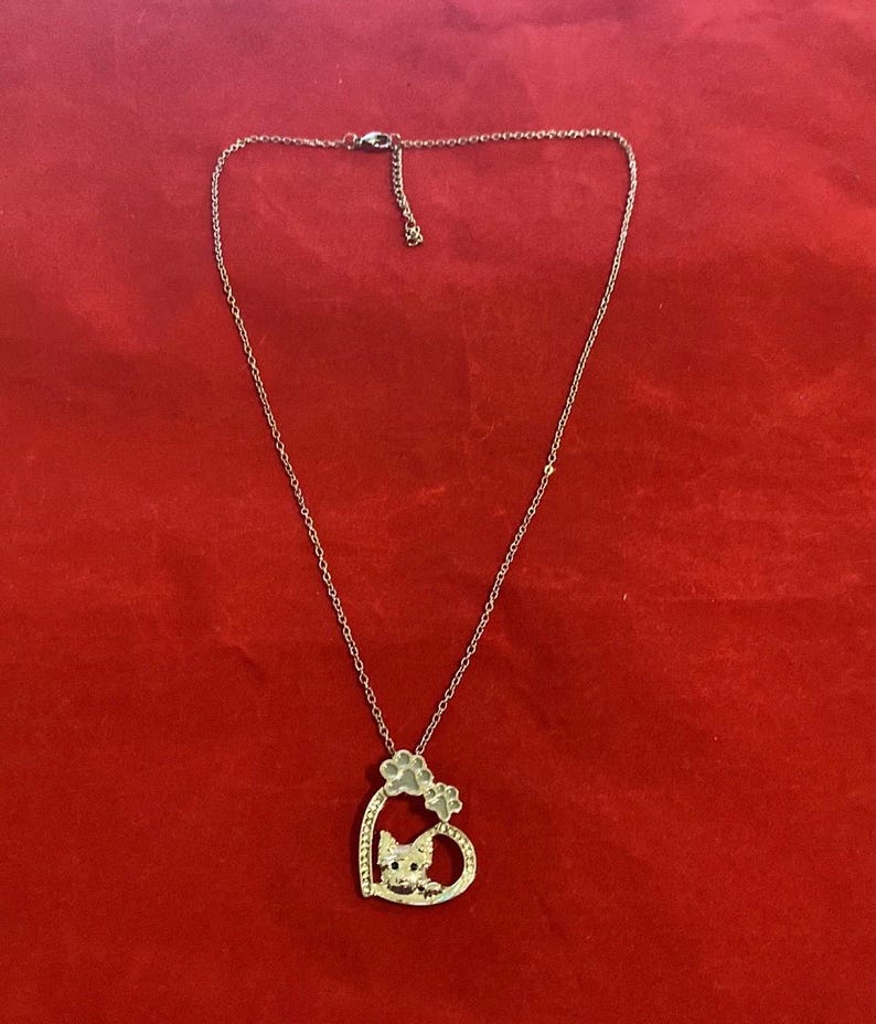 Yorkshire Terrier Necklace Heart Yorkie - Etsy