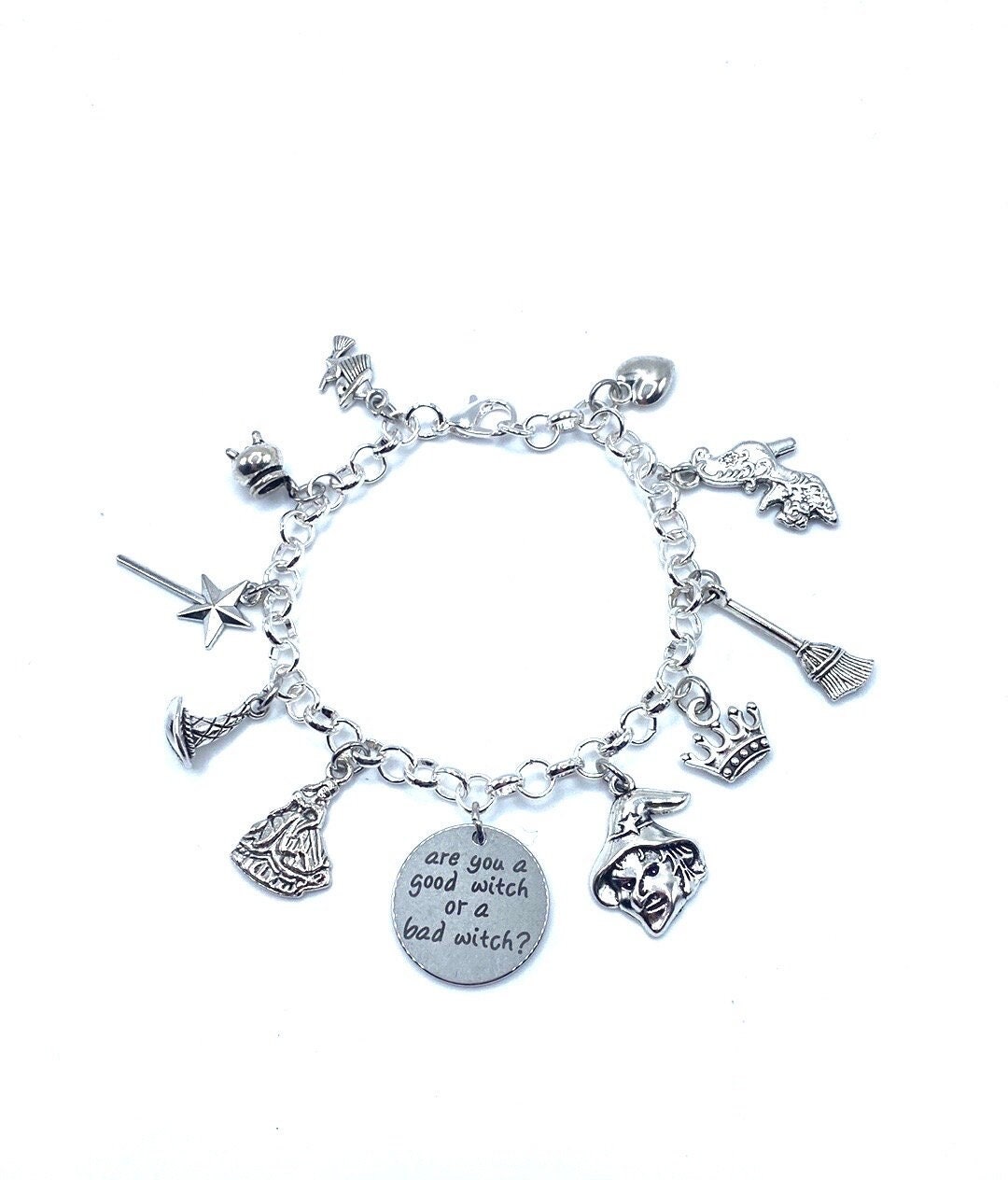 Are You A Good Witch or A Bad Witch Charm Bracelet Halloween - Etsy