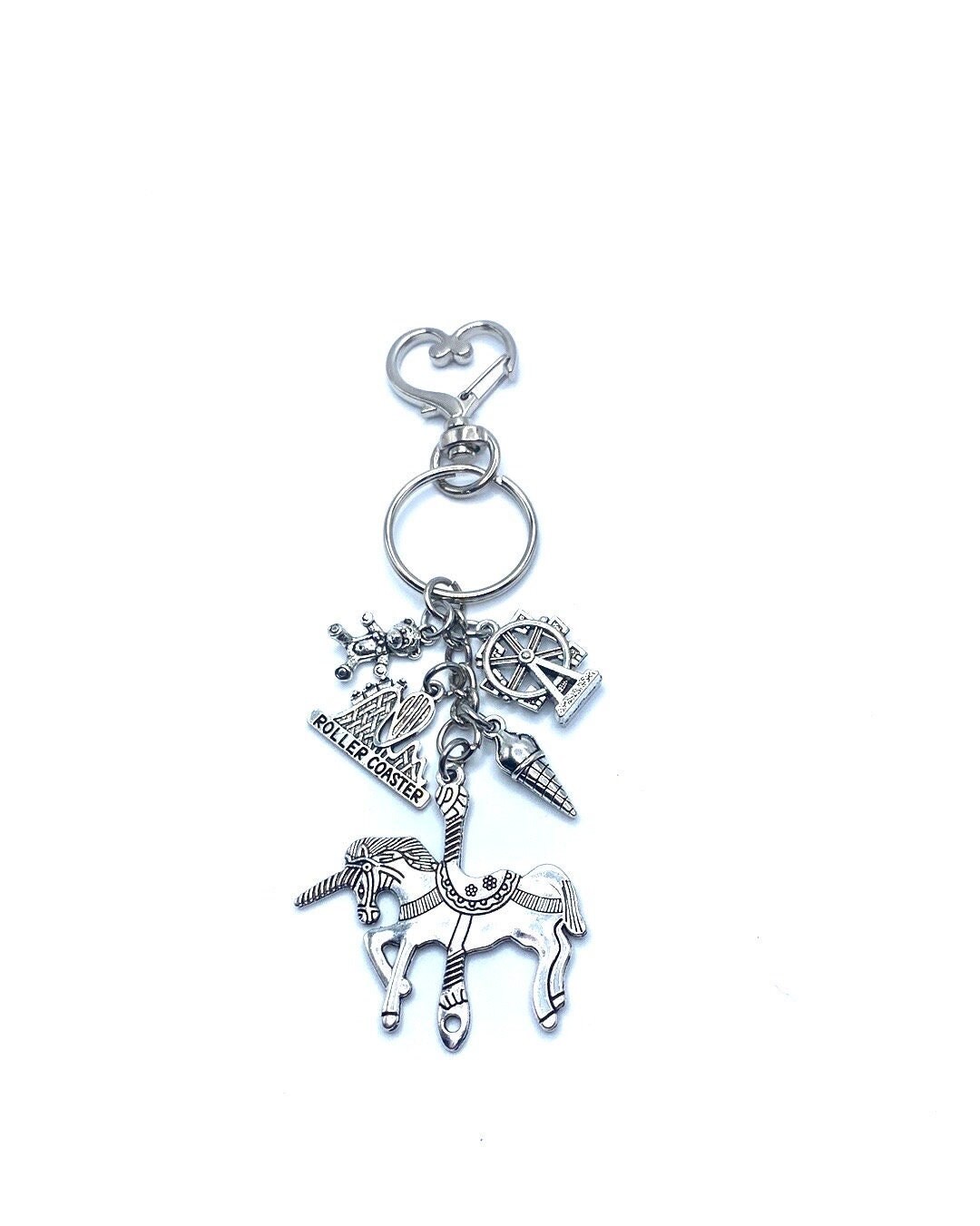 Amusement Park Carnival Keychain Bag Charm May Be Personalized - Etsy