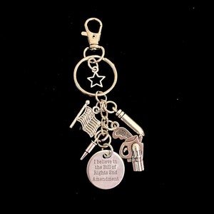2nd Amendment Keychain Bag Charm Constitution Bill of Rights - Etsy