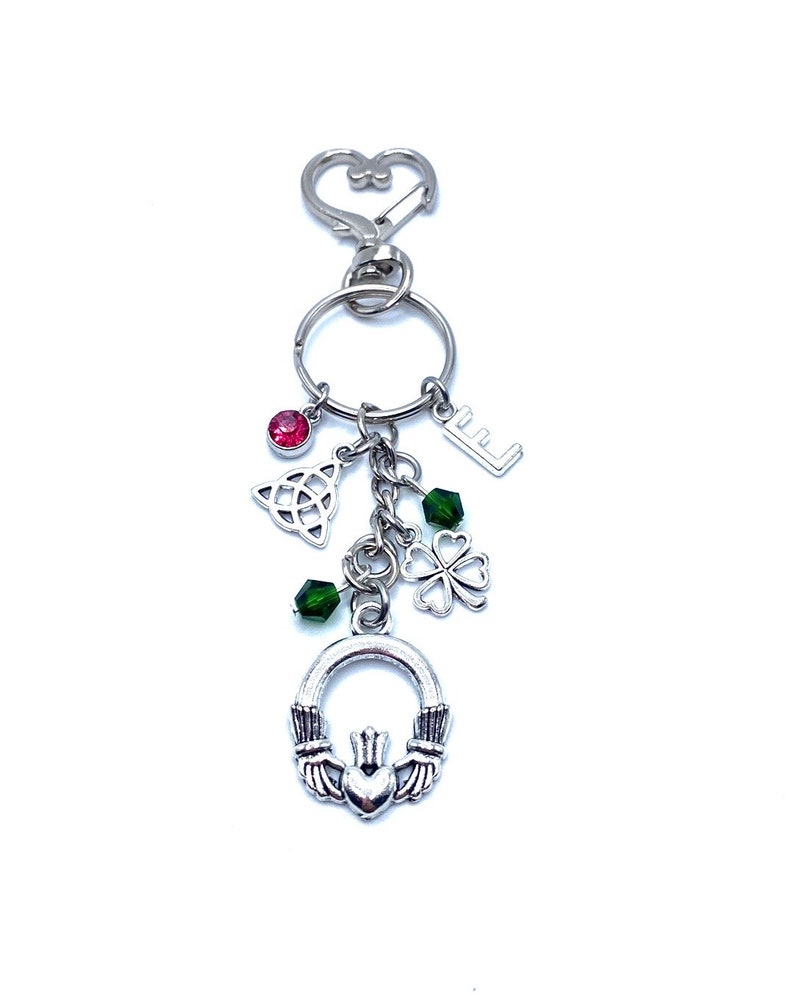 Celtic Irish Keychain Bag Charm Claddagh Trinity Knot - Etsy