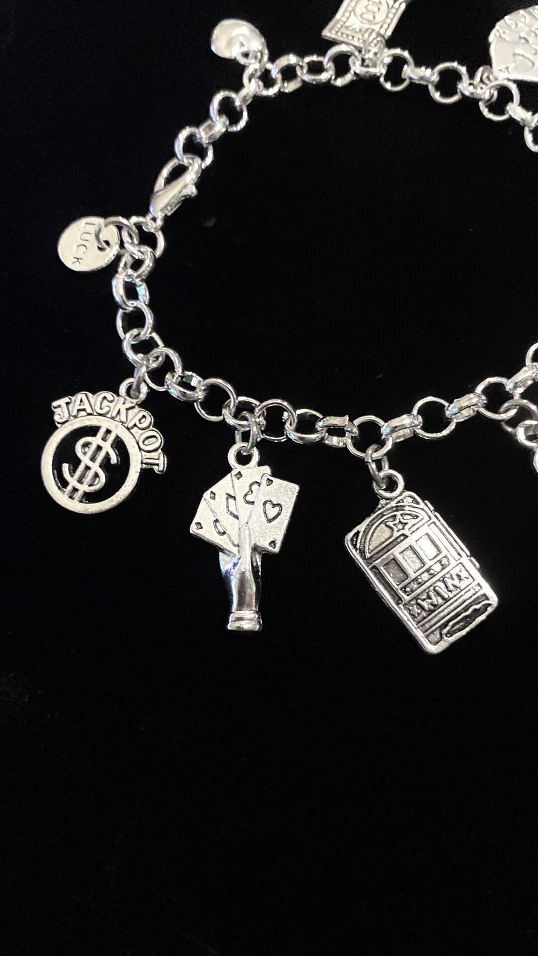 Casino Charm Bracelet Love to Gamble Jackpot - Etsy