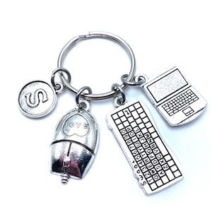 Techie Keychain Computer Programmer Tech Geek Laptop Mouse May Be ...
