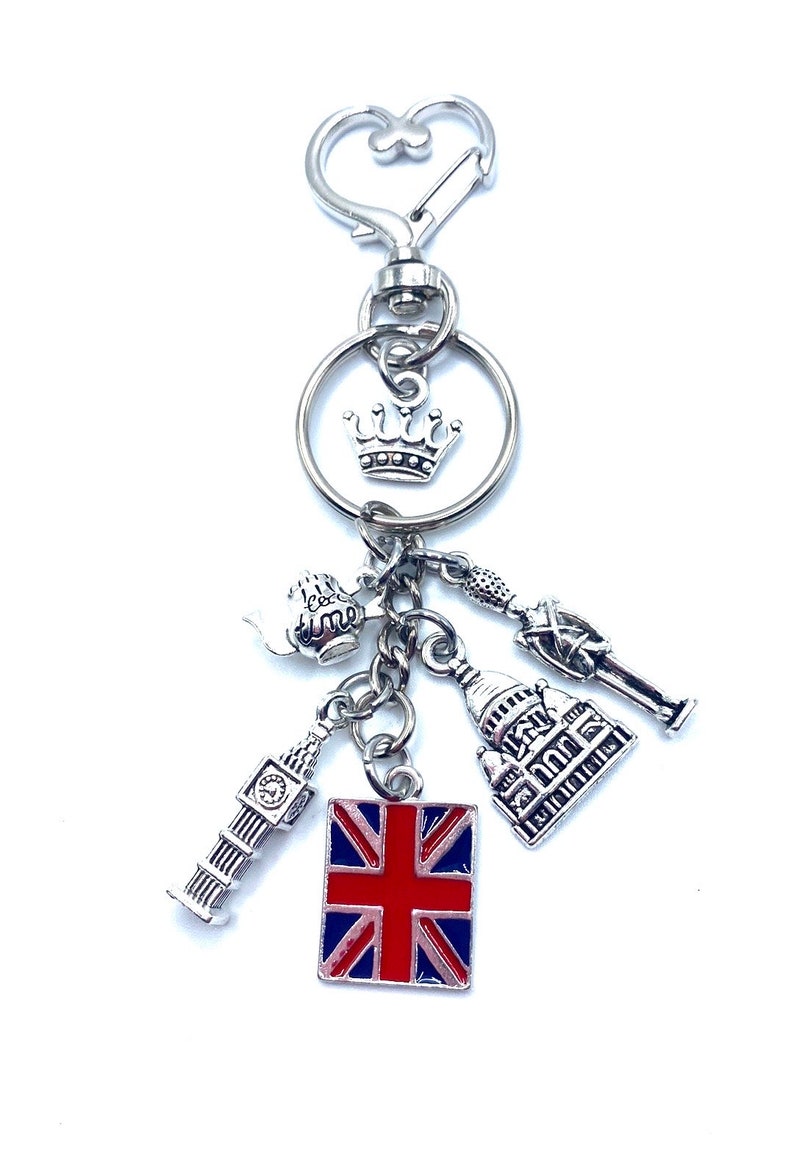 London Charm Keychain: UK British Souvenir Bag Charm - Etsy