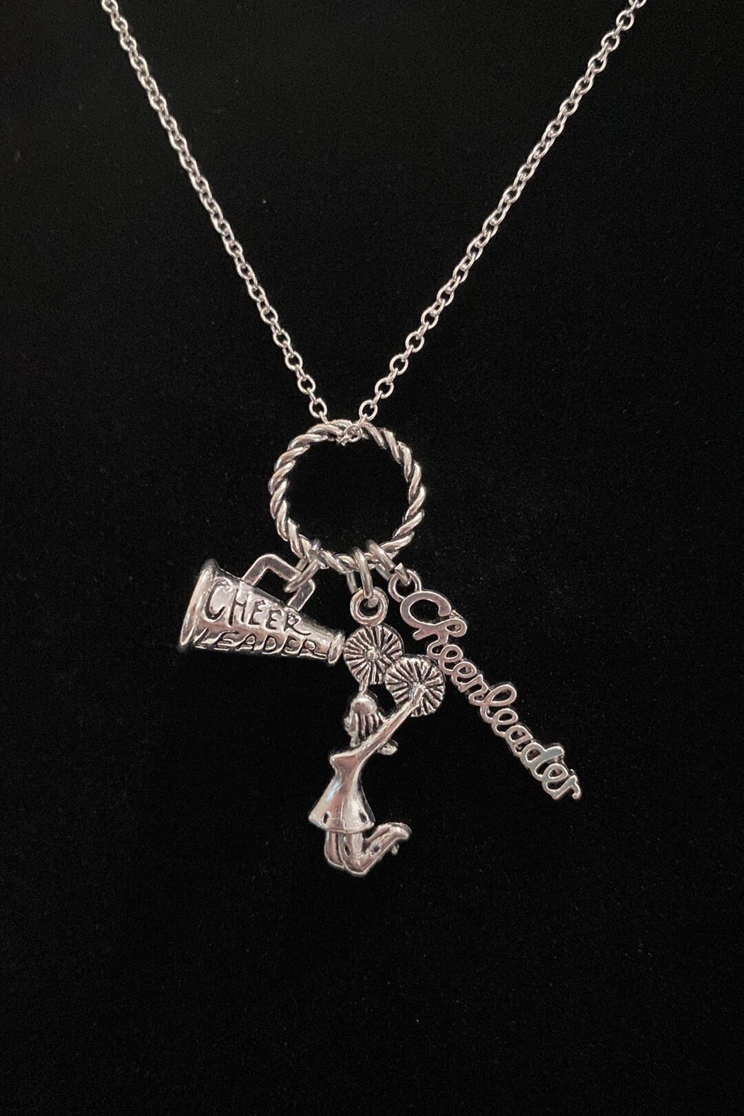 Cheerleader Necklace Megaphone Cheerleading Charms - Etsy