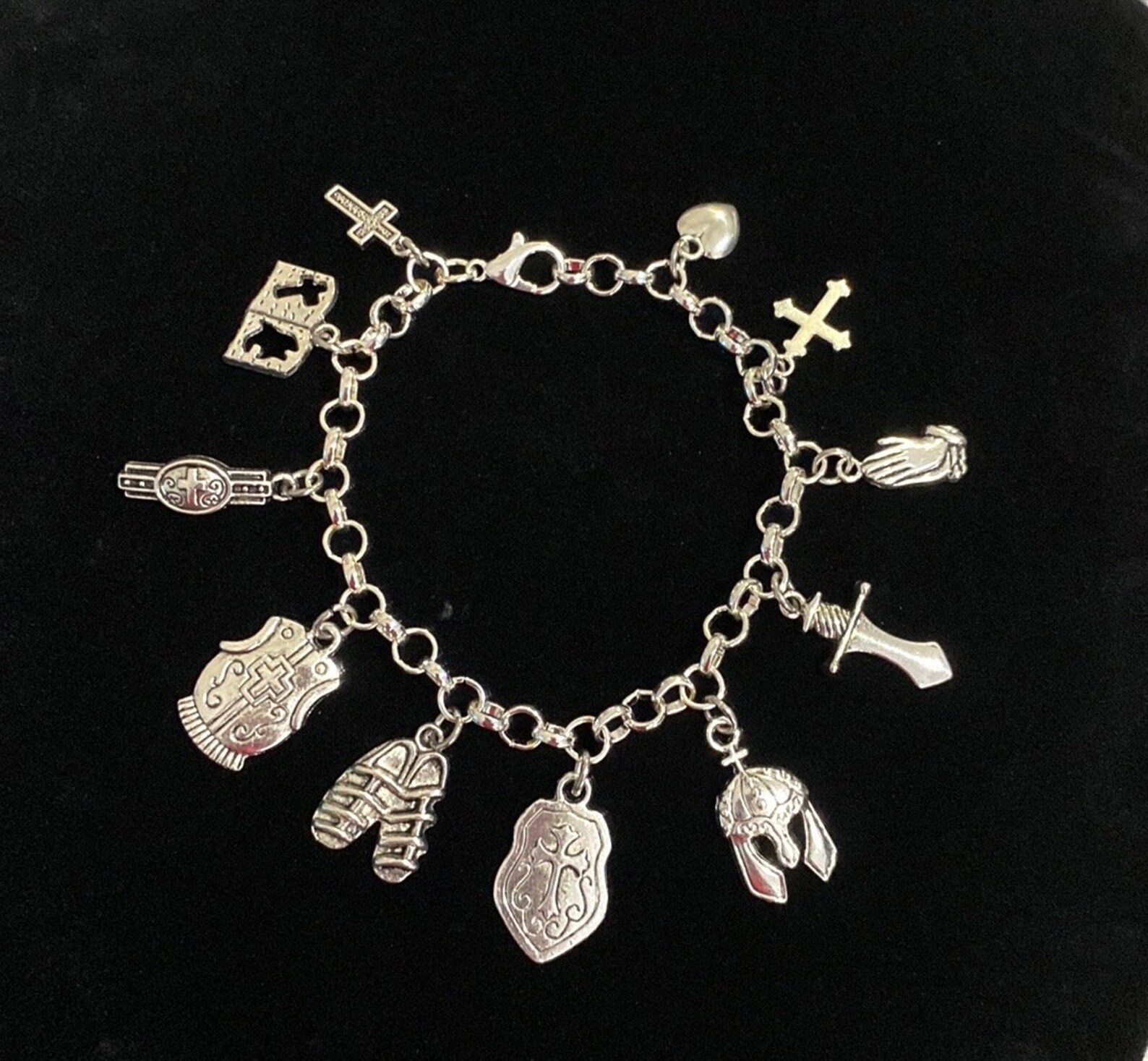 Amour of God Charm Bracelet Religious Christian Charms - Etsy