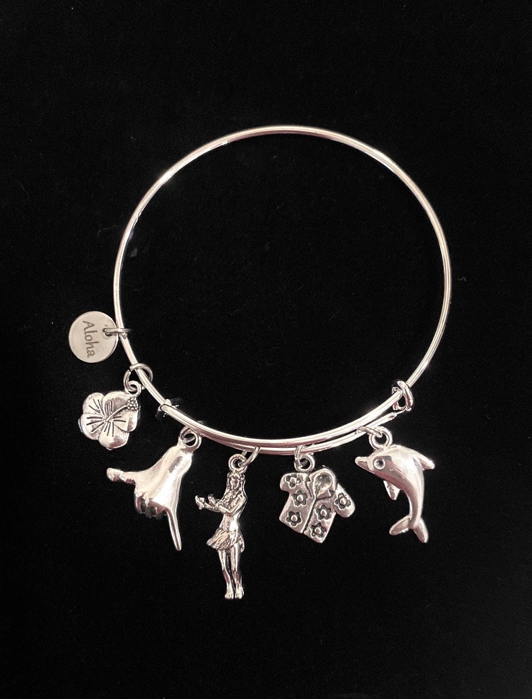 Hawaiian Theme Bracelet Luau Hula Girl Shaka Aloha Charms May Be ...