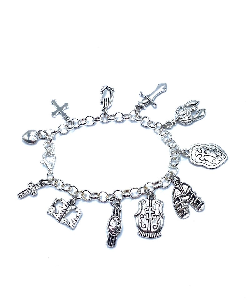 Amour of God Charm Bracelet Religious Christian Charms - Etsy