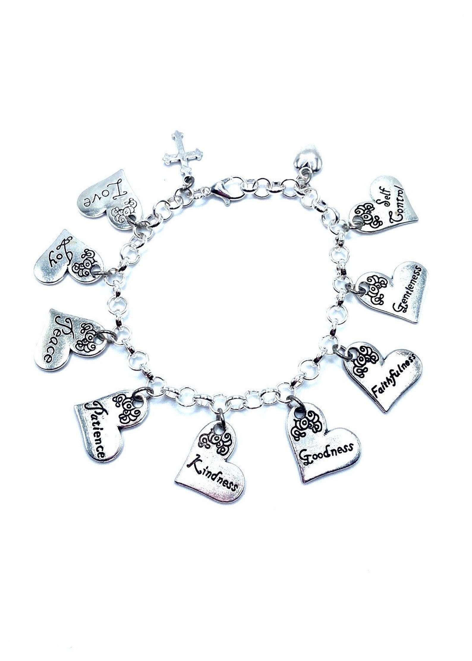 Fruit of the Spirit Christian Charm Bracelet Religious - Etsy