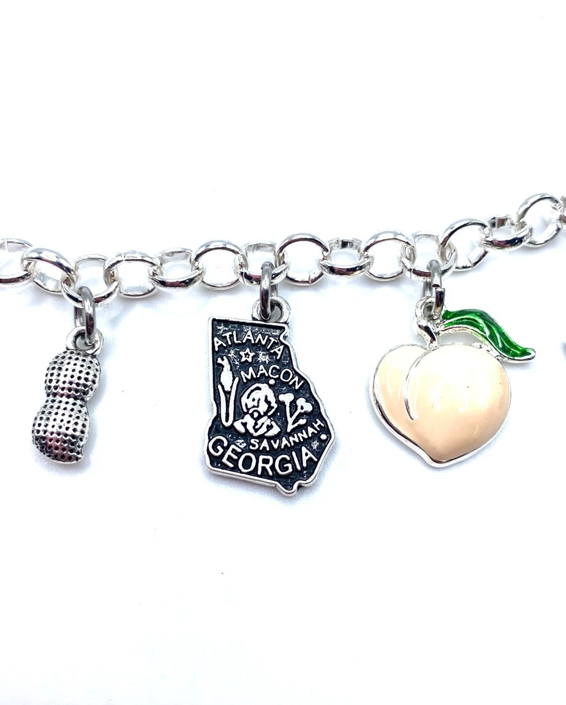 Georgia Charm Bracelet State Themed - Etsy