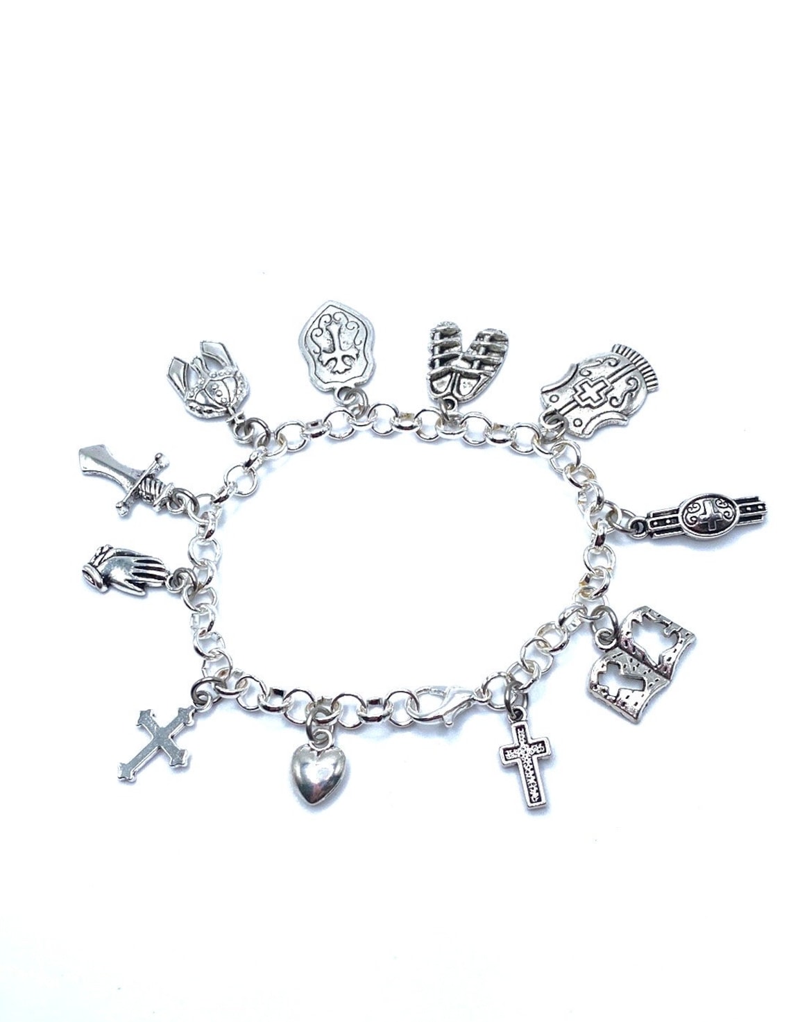 Amour of God Charm Bracelet Religious Christian Charms - Etsy