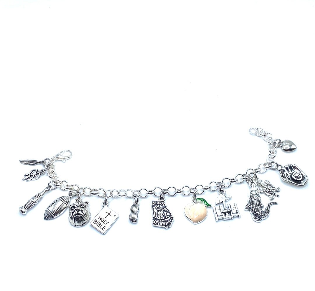 Georgia Charm Bracelet State Themed - Etsy