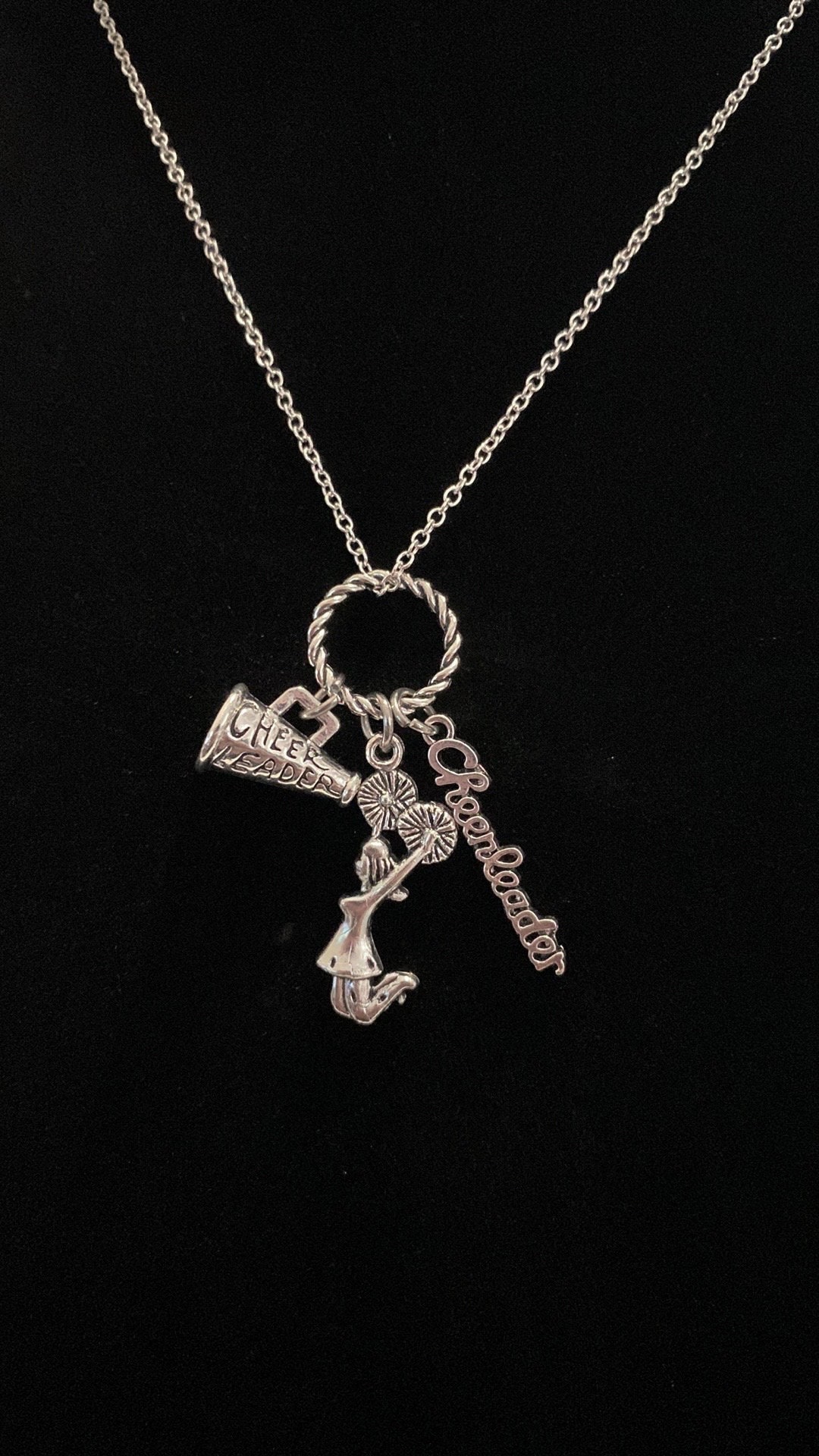 Cheerleader Necklace Megaphone Cheerleading Charms - Etsy