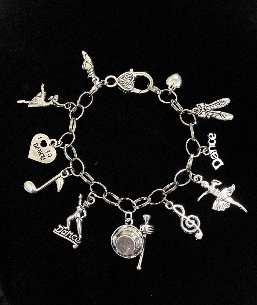 Dance Charm Bracelet Dancer Themed Charms - Etsy