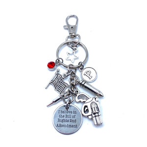 2nd Amendment Keychain Bag Charm Constitution Bill of Rights - Etsy