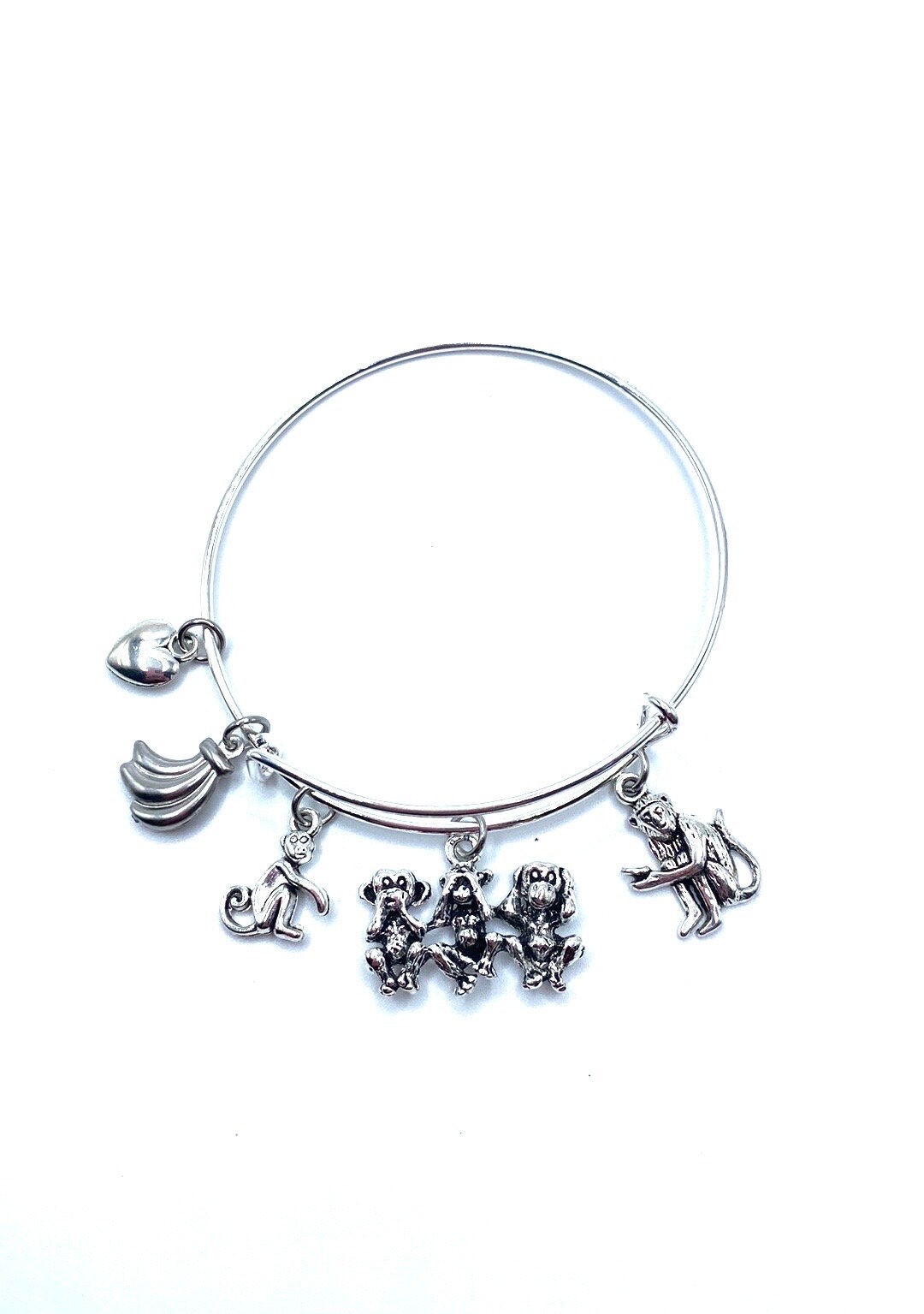 Monkey Bracelet Three Wise Monkeys May Be Personalized - Etsy
