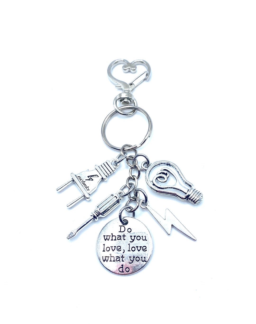 Electrician Keychain Bag Charm Electrical Engineer Electric Company - Etsy