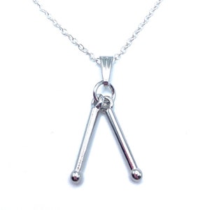 Drum Sticks Necklace May Be Personalized Drummer Rock Music - Etsy
