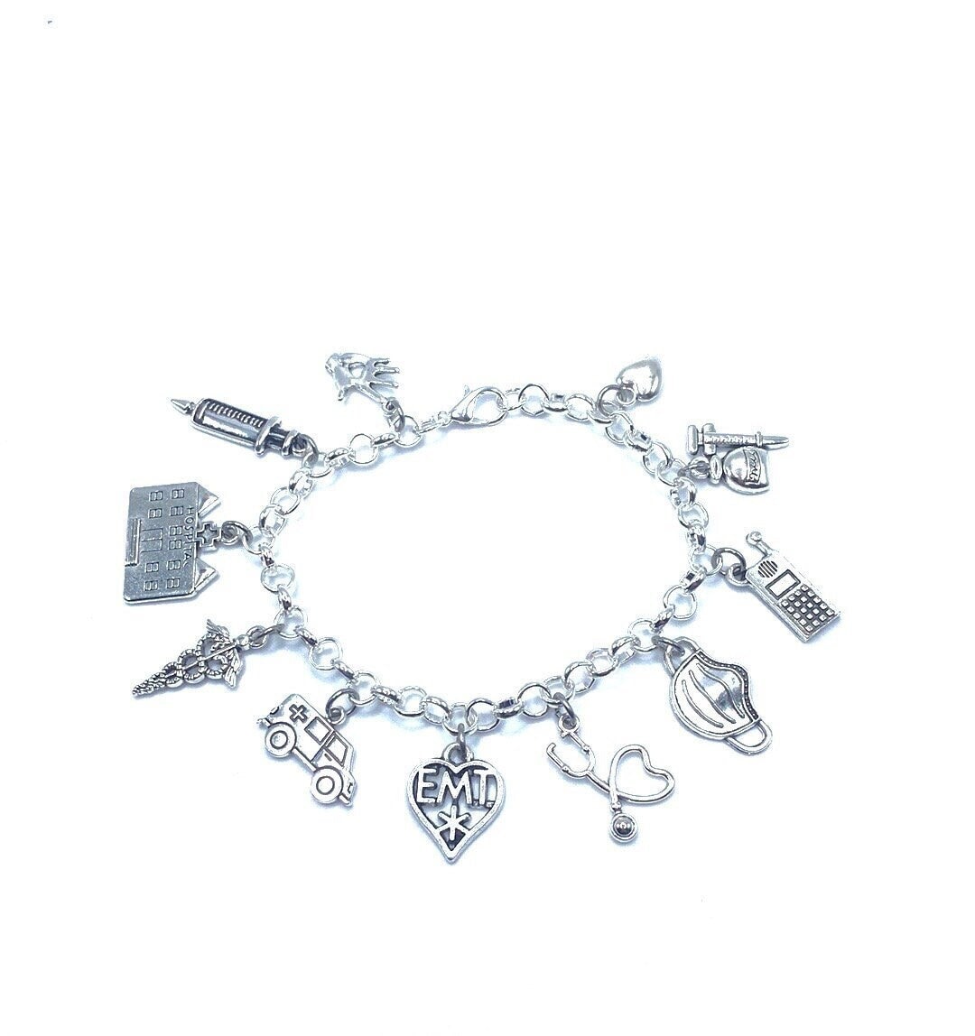 EMT Charm Bracelet Emergency Medical Technician - Etsy