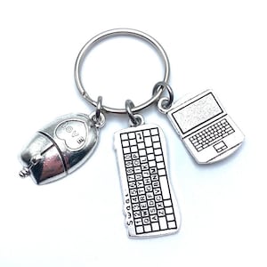 Techie Keychain Computer Programmer Tech Geek Laptop Mouse May Be ...