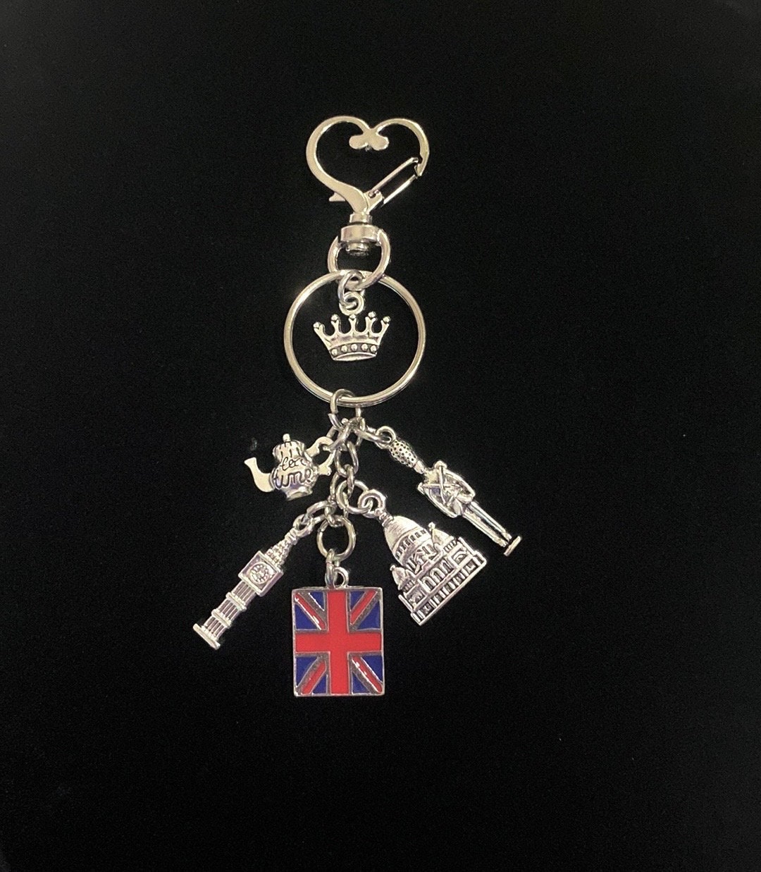 London Charm Keychain: UK British Souvenir Bag Charm - Etsy