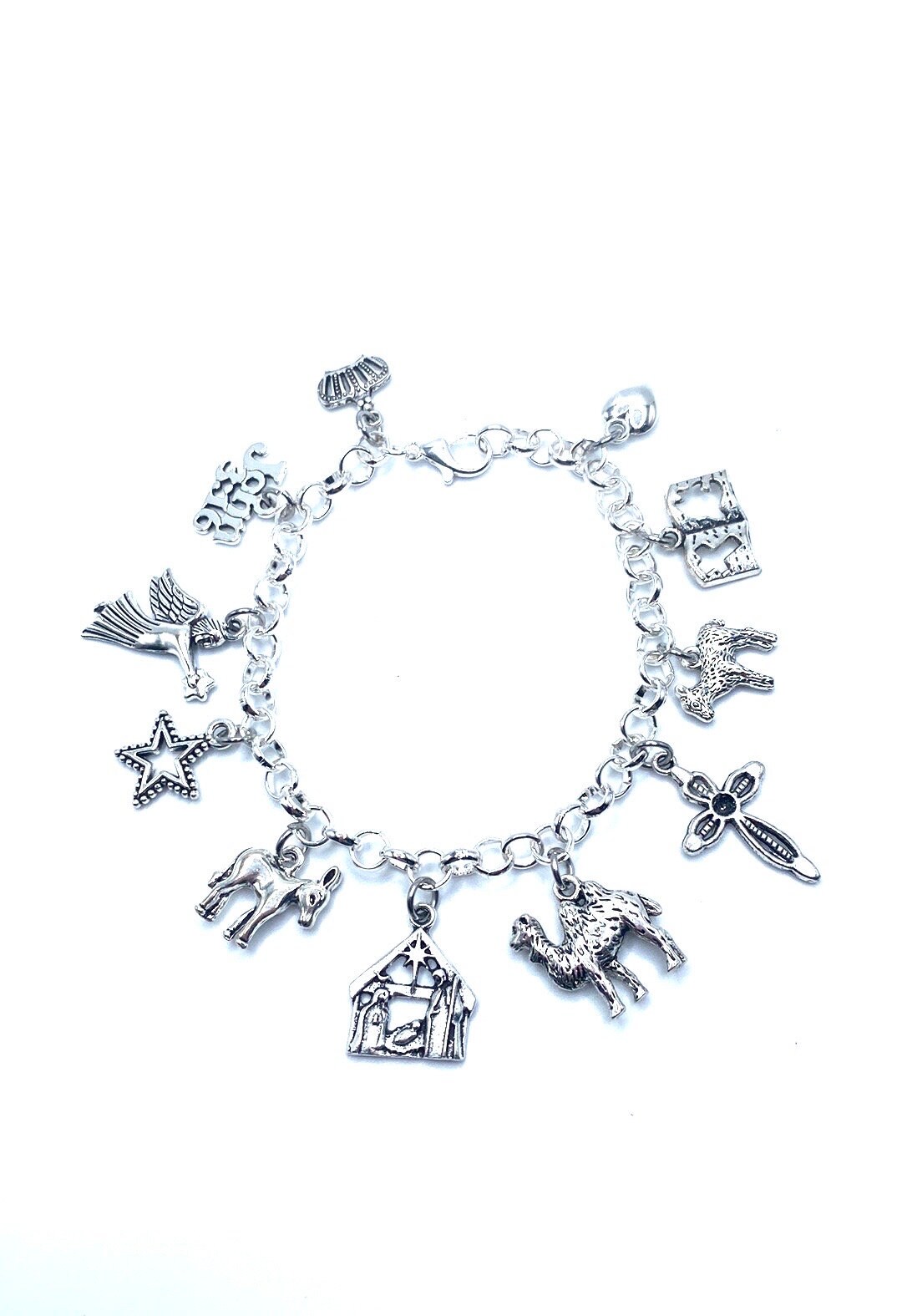 Nativity Scene Charm Bracelet Religious Christmas Jesus - Etsy