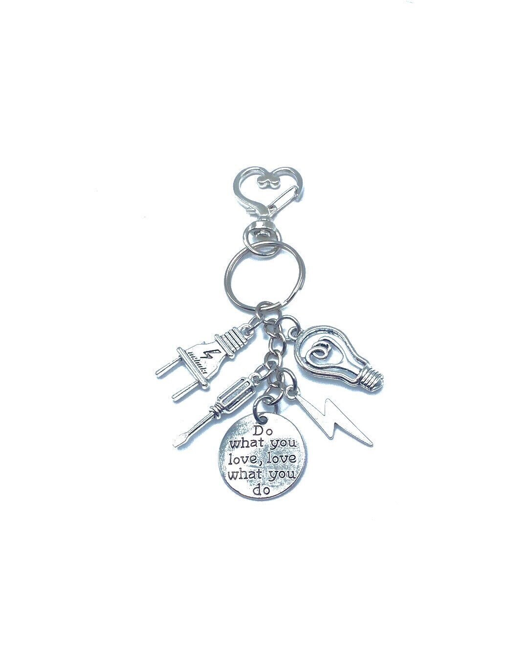 Electrician Keychain Bag Charm Electrical Engineer Electric Company - Etsy