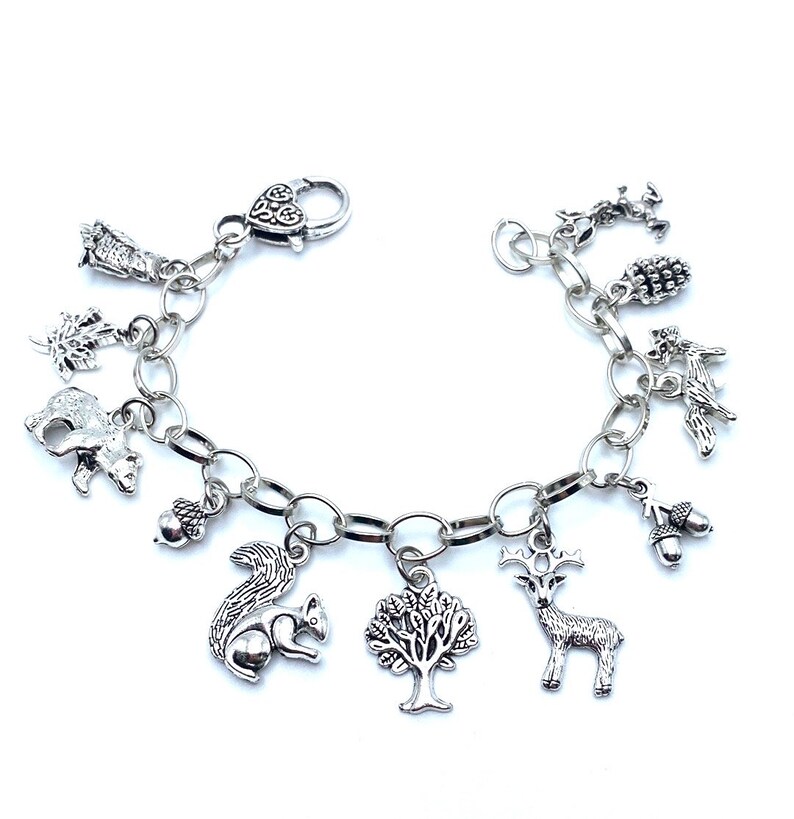 Woodland Theme Wildlife Animals Charm Bracelet Nature - Etsy