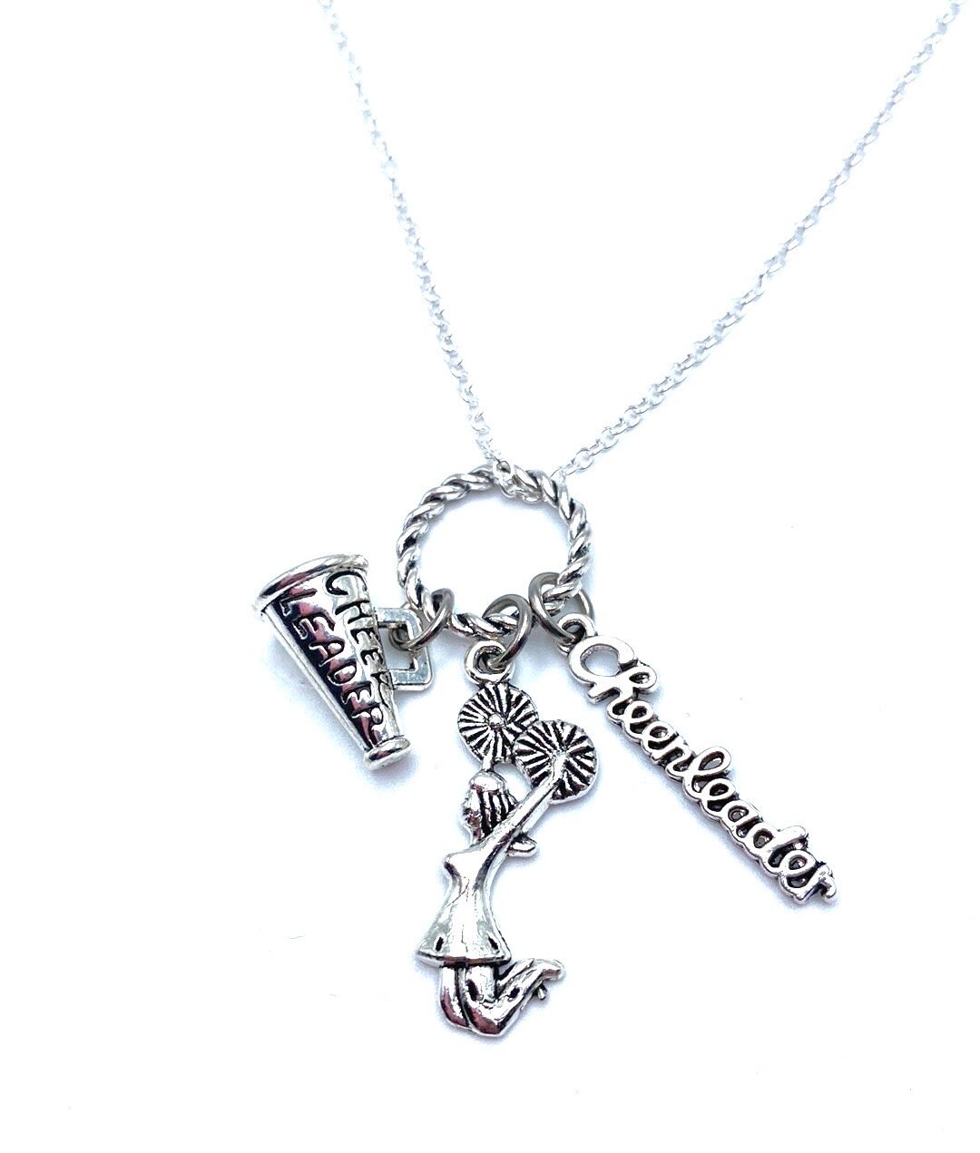 Cheerleader Necklace Megaphone Cheerleading Charms - Etsy