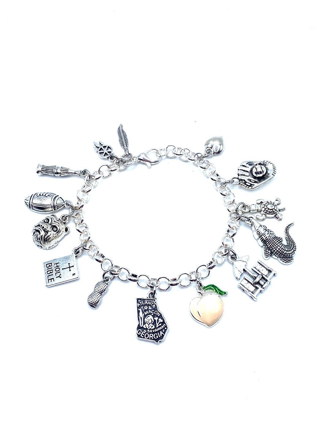 Georgia Charm Bracelet State Themed - Etsy