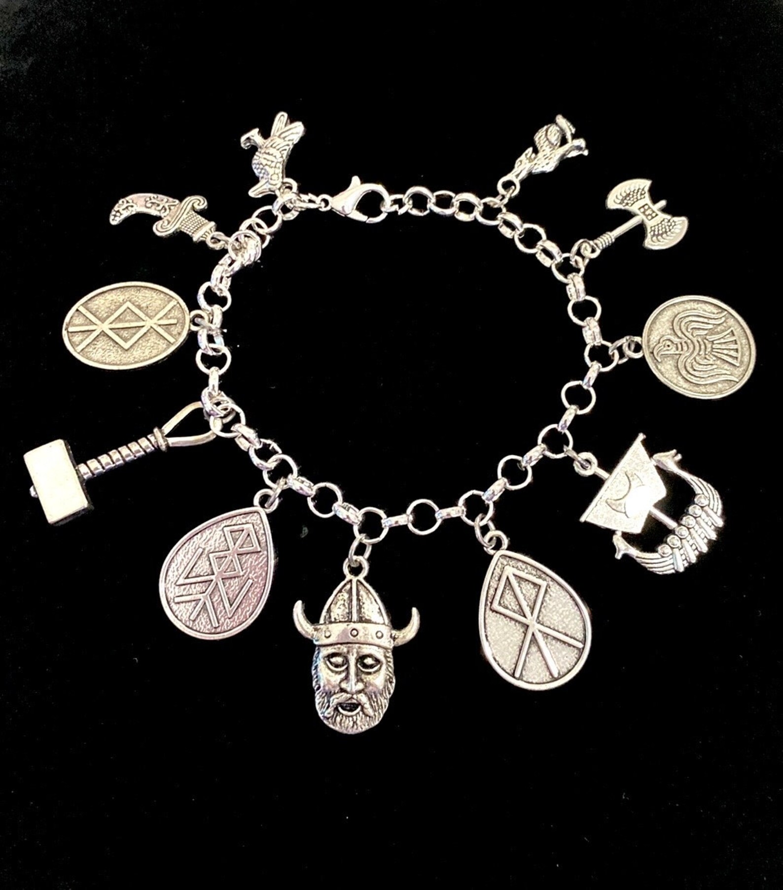 Viking Charm Bracelet - Etsy