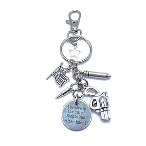 2nd Amendment Keychain Bag Charm Constitution Bill of Rights - Etsy