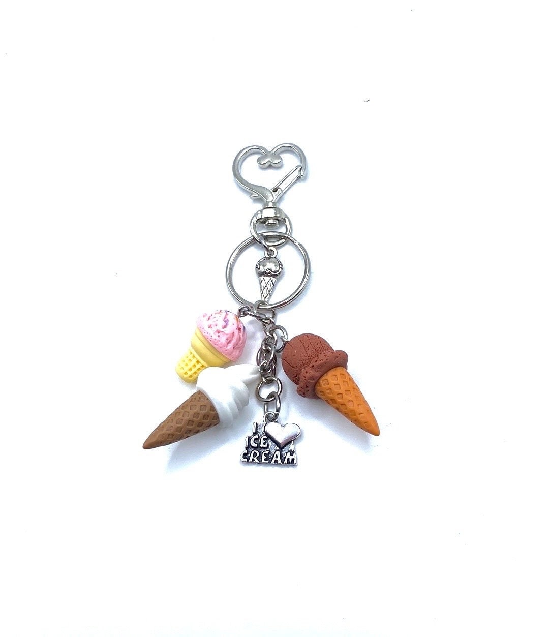 Ice Cream Keychain Bag Charm - Etsy