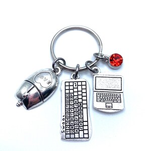 Techie Keychain Computer Programmer Tech Geek Laptop Mouse May Be ...