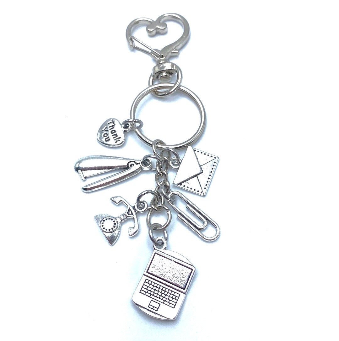 Secretary Keychain Purse Charm Officer Worker Thank You Appreciation ...