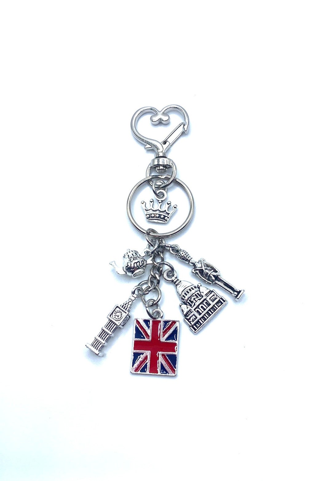London Charm Keychain: UK British Souvenir Bag Charm - Etsy