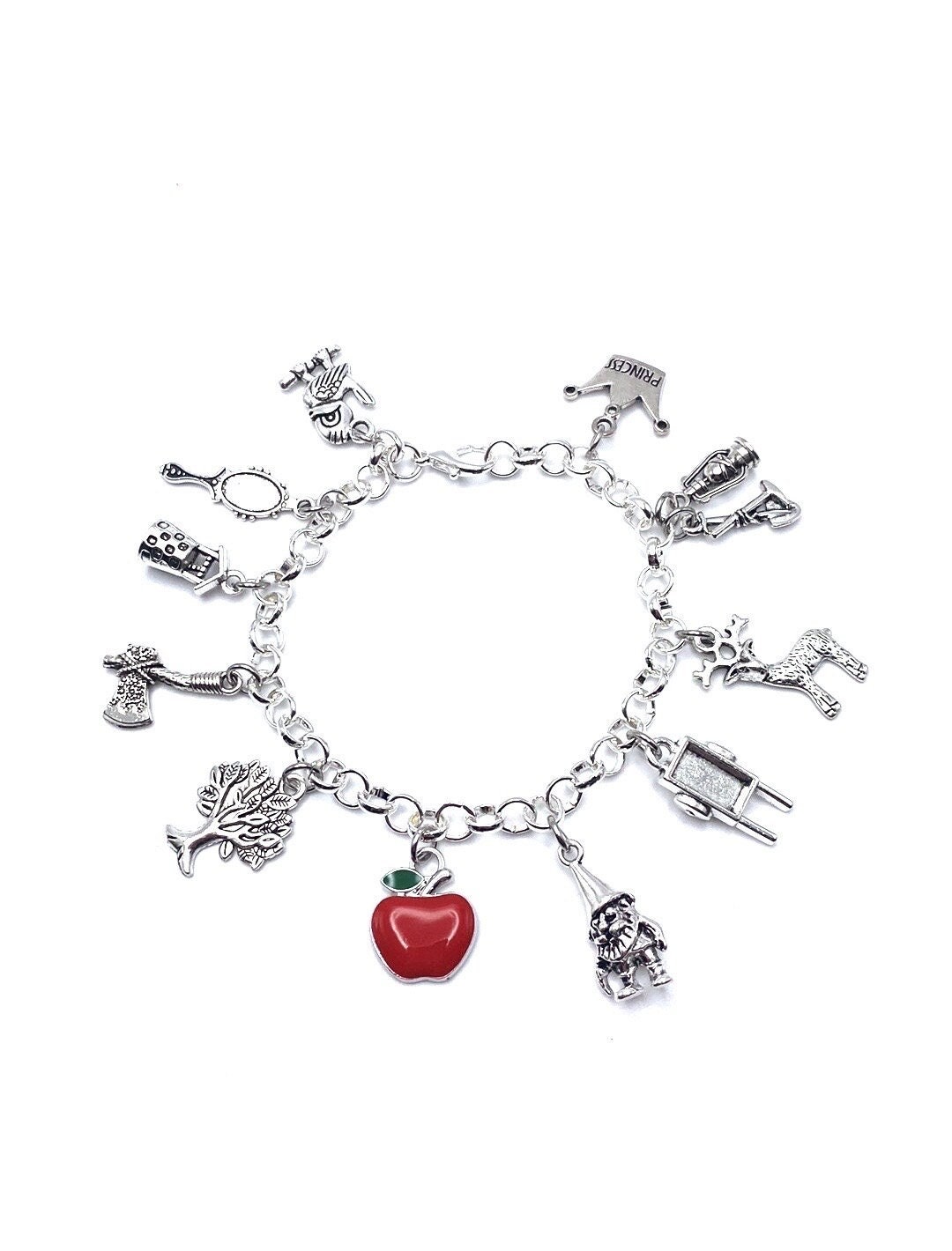 Snow White Charm Bracelet Fairytale Charms - Etsy
