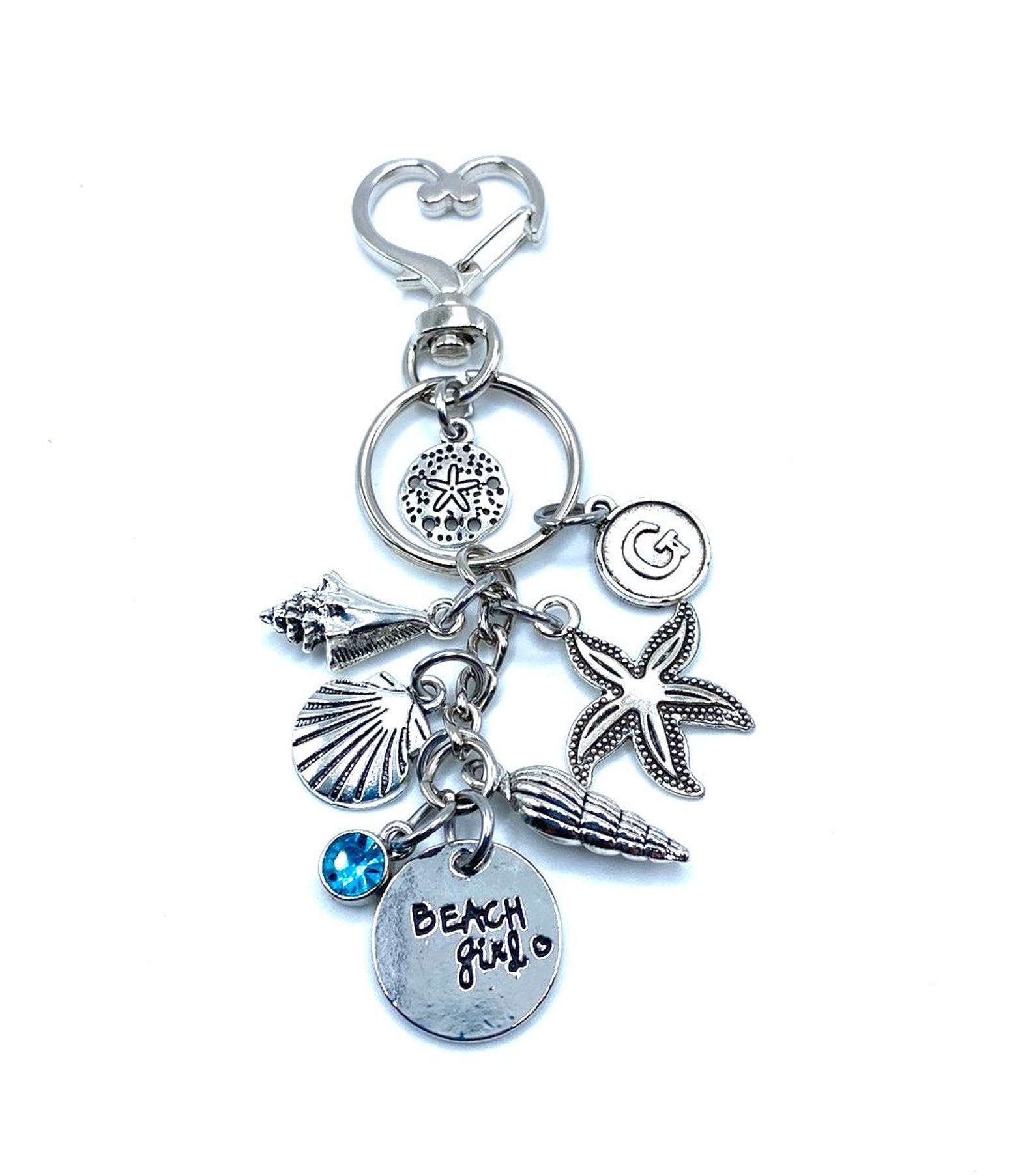 Beach Girl Keychain Bag Charm - Etsy