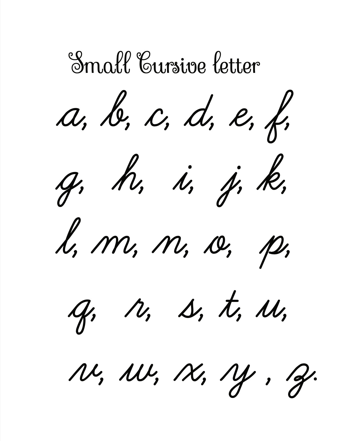 Printable Cursive Handwriting Workbook for Kids, Handwriting Practice ...