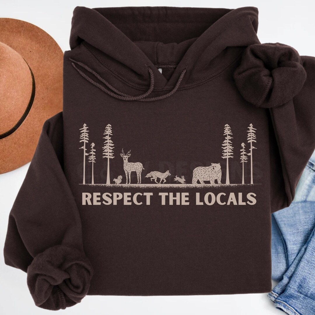 Respect the Locals Forest Animal Woodland Creatures, Forestcore Hooded ...