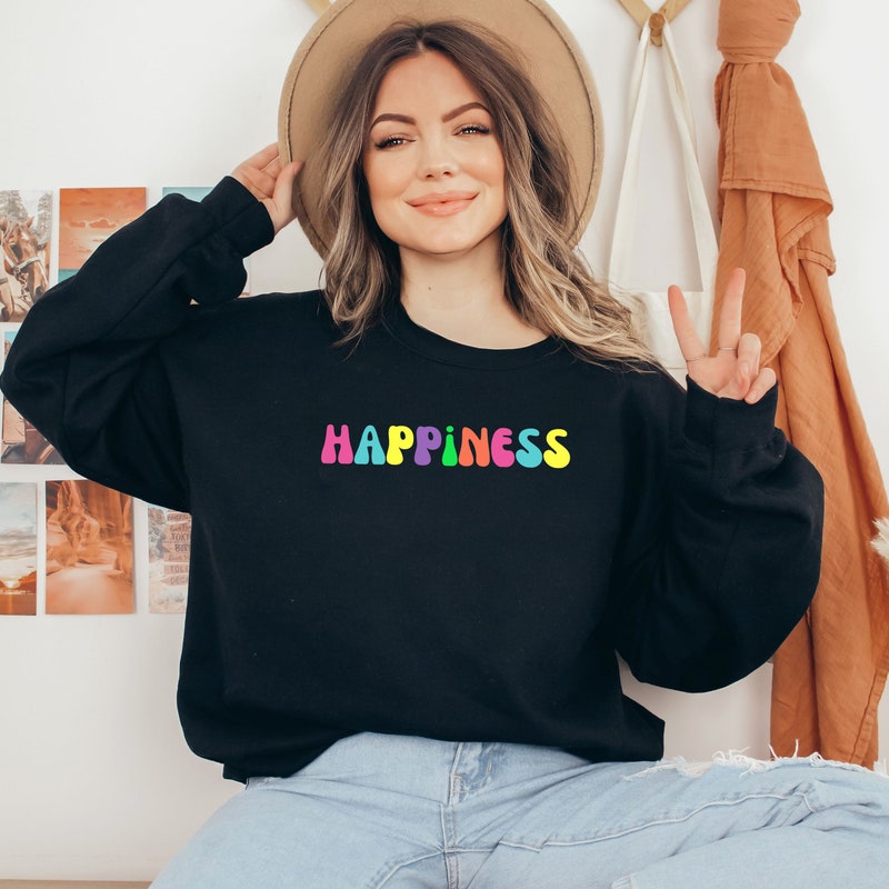 Happy Sweatshirt - Etsy