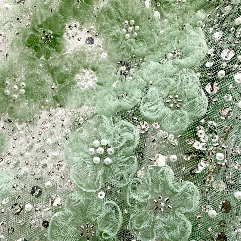 Green Lace Fabric - Etsy