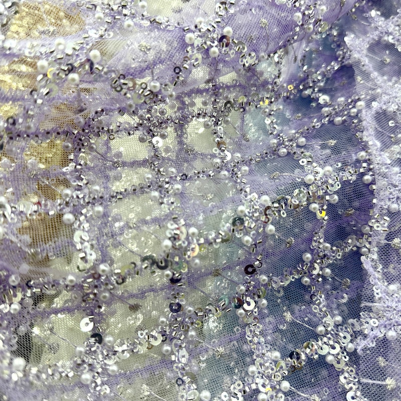 Purple Mesh Fabric - Etsy UK