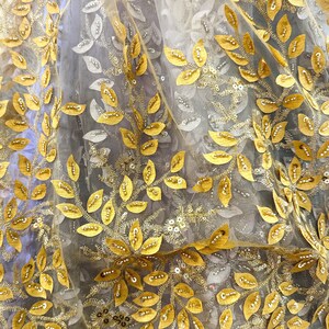 4 Colors Bead Tube Sequin Tulle Leaf Embroidery Lace Fabric,bling Lace ...