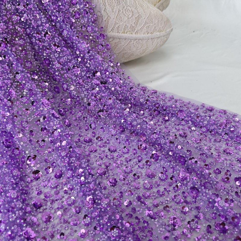 Beaded Velvet Fabric - Etsy