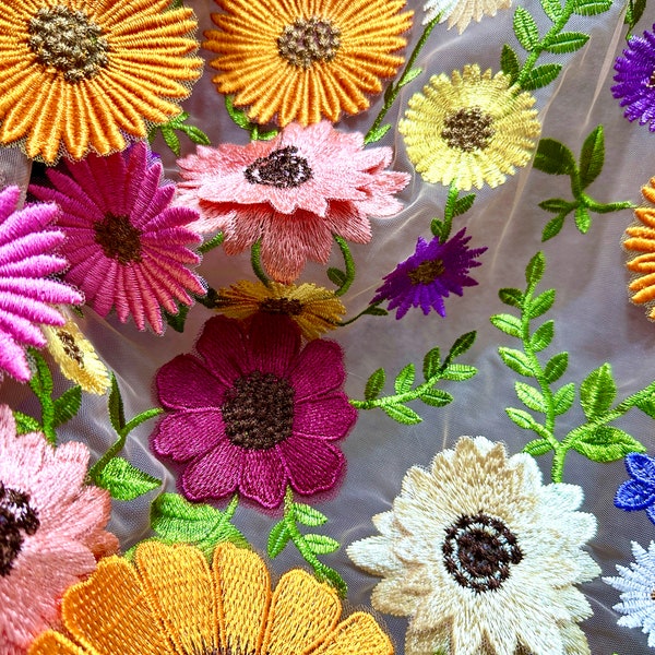 Embroidered Mesh - Etsy