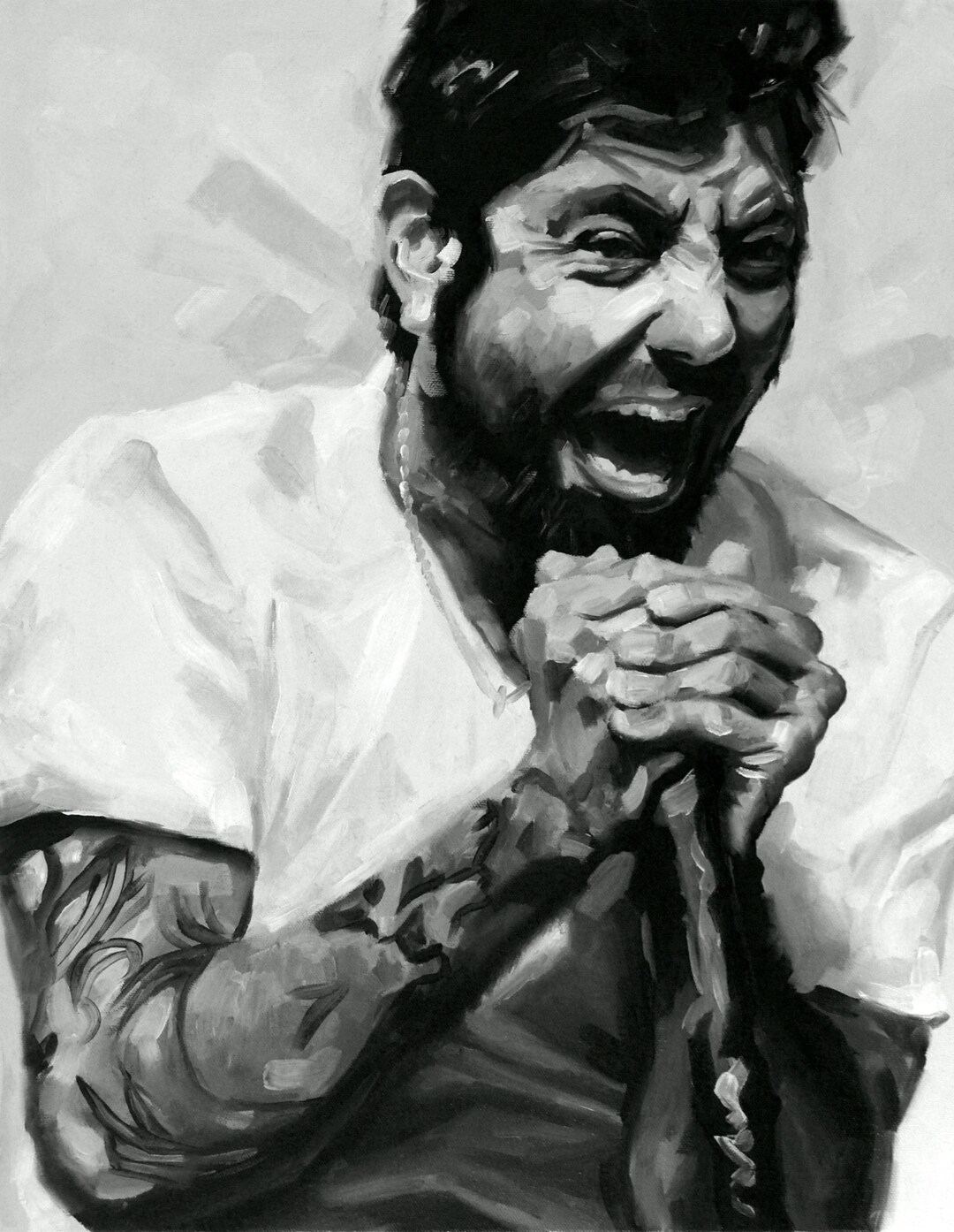 Chino Moreno Fine Art Print (deftones, Crosses, Metal, Music, Portrait ...
