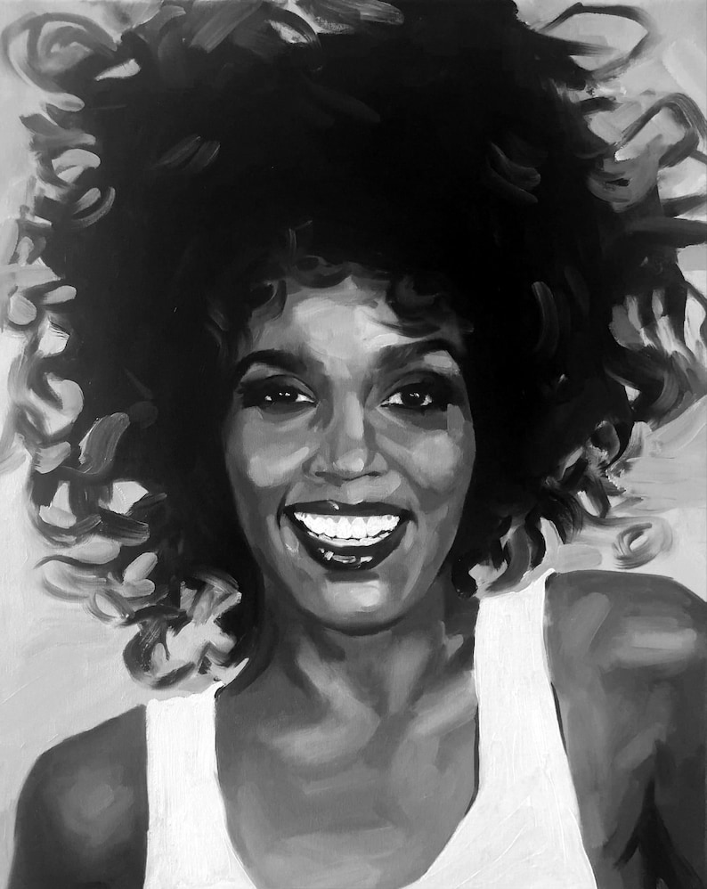 Whitney Houston Fine Art Print (music, Soul, Rnb, Art, Portrait, Icons ...