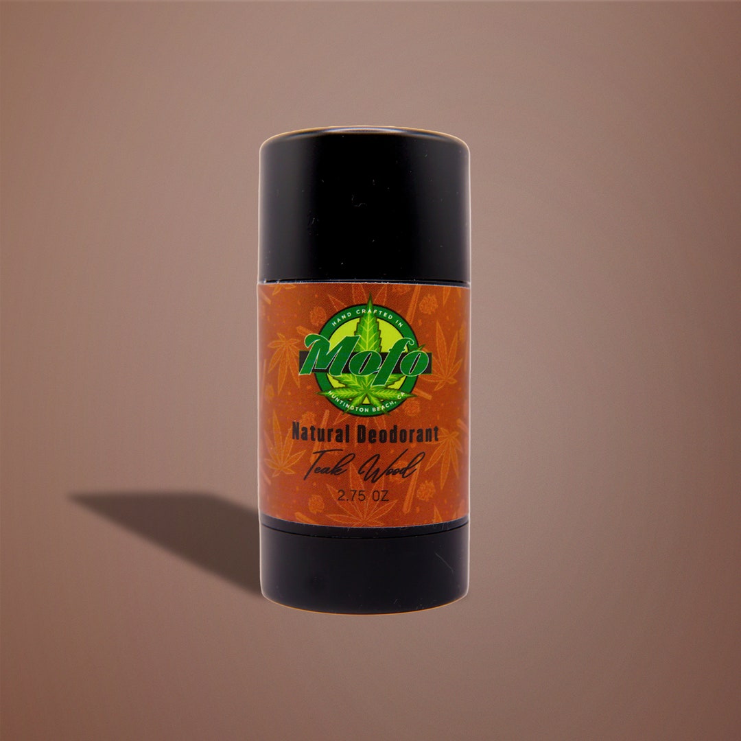 Teak Wood Natural Deodorant, Handmade Hemp Product, Aluminum Free, Men ...