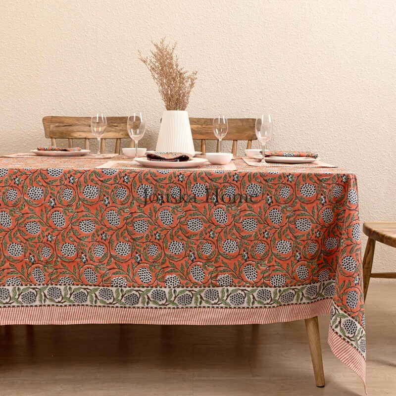 Block Print Tablecloth - Etsy